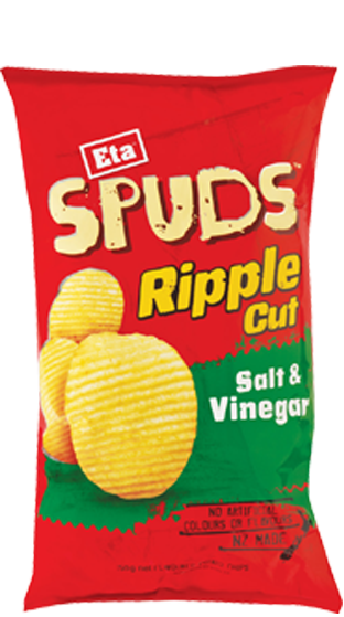 Eta Spuds Ripple Cut Salt & Vinegar (150gm)